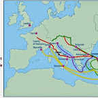 Map of The Hanseatic League - Main Trading Routes