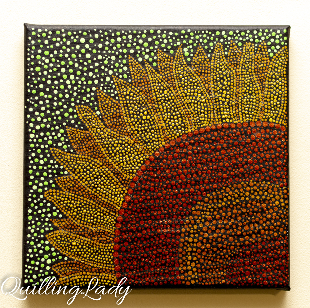 Quilling Lady: The Sunflower - pointillism