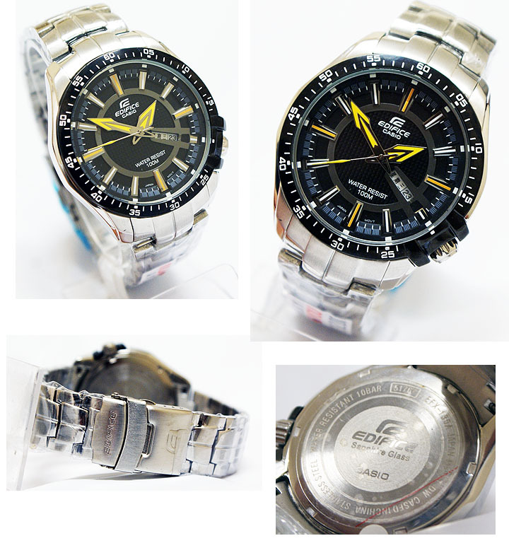 the miscellaneous: All New Casio Edifice Yellow and Red Indicator Original