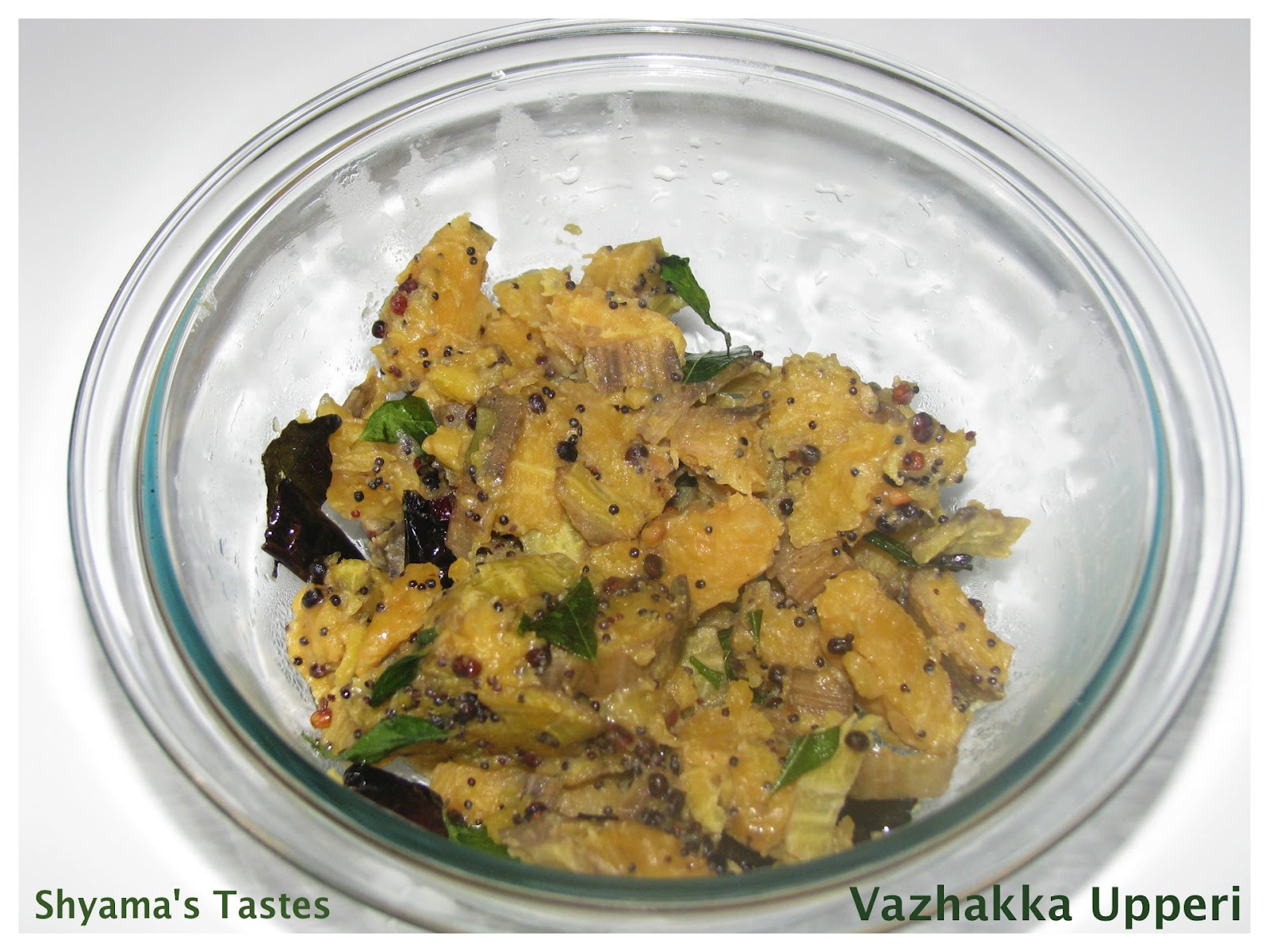 Shyama's Tastes: Vazhakka Upperi/Banana Stir Fry