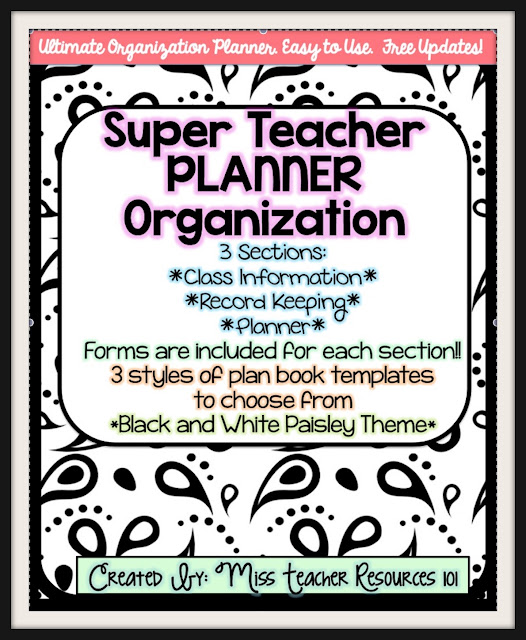 Full Speed Ahead! Plan Books, Organization, Galore! - Miss Teacher ...