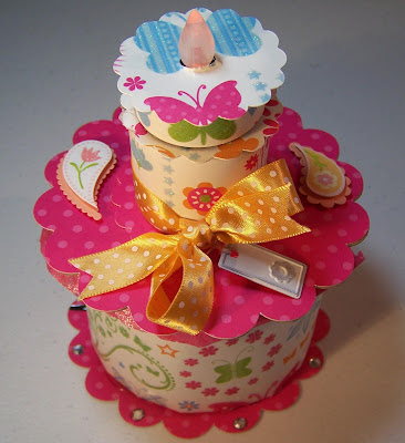 Been There Salvaged That: Birthday Cake Gift Box Tutorial