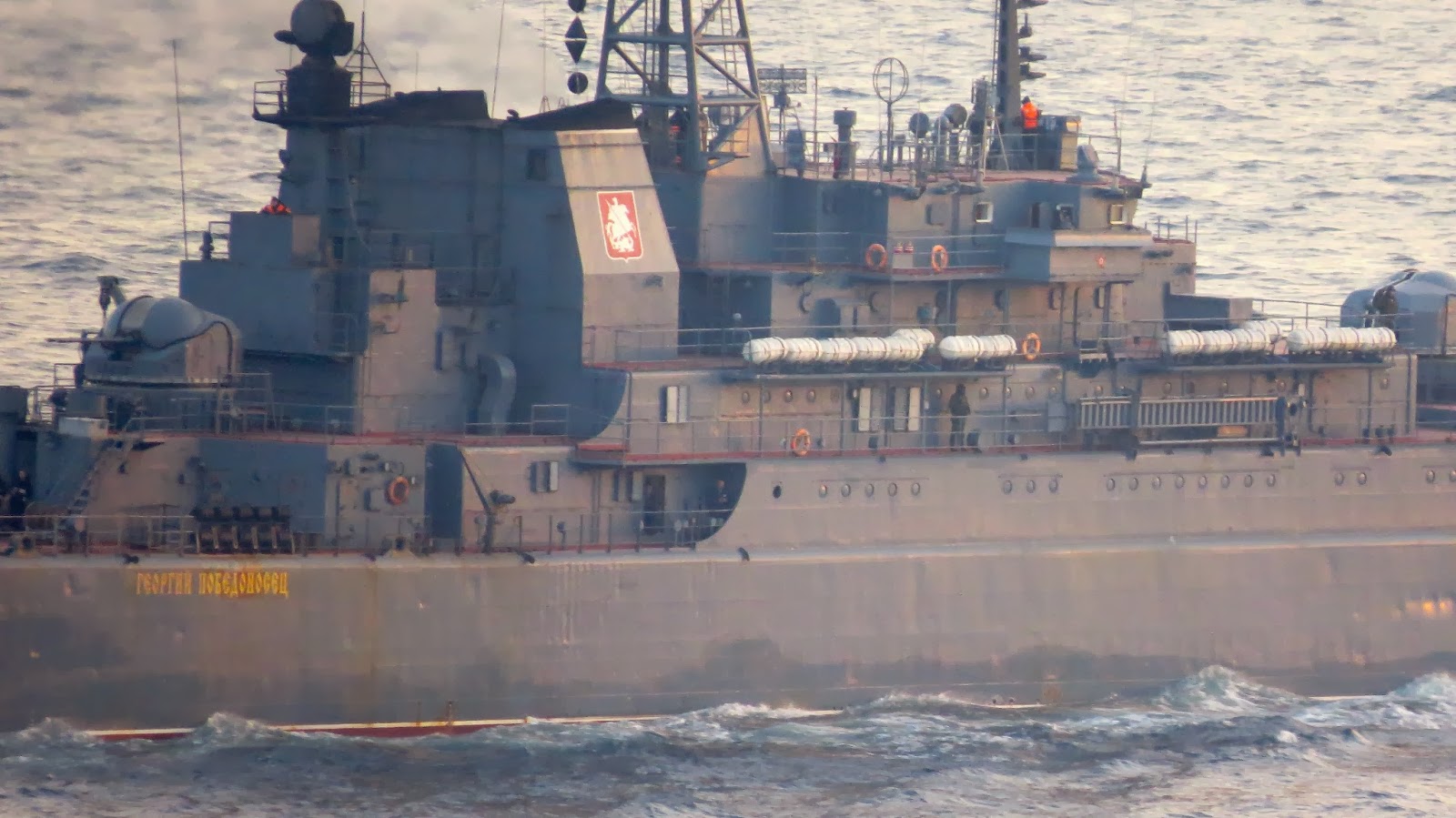 WARSHIPS ON THE BOSPHORUS: 016 BDK 45 GEORGY POBEDONOSETS 775 ROPUCHA CLASS