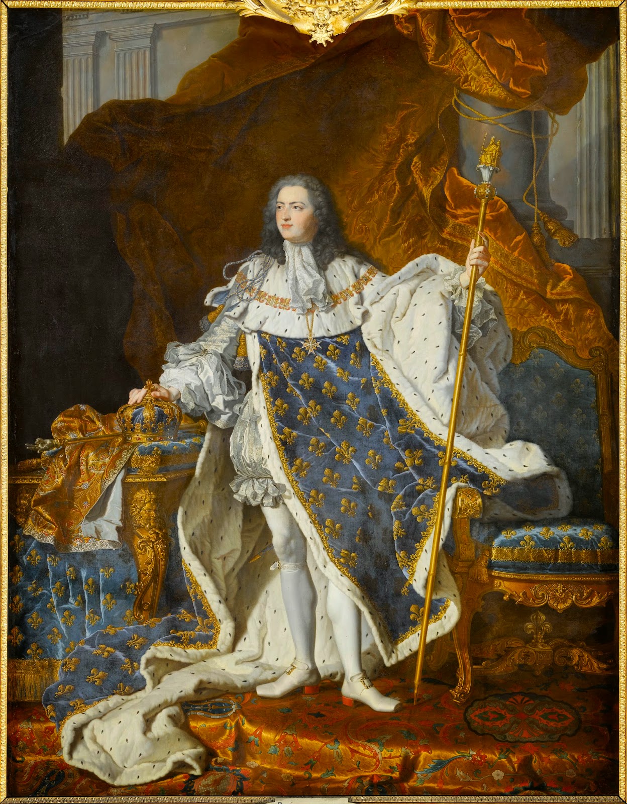 Hyacinthe Rigaud: Portrait of King Louis XV of France in Coronation ...