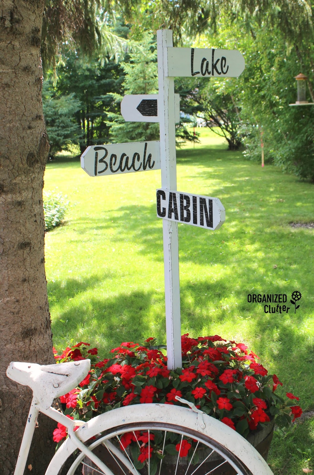 Flowers EVERYWHERE Directional Garden Sign - Organized Clutter