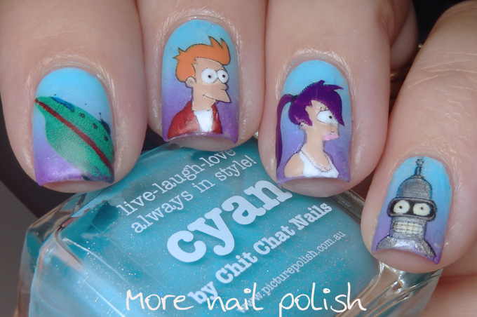 Digital Dozen does Futuristic - Futurama ~ More Nail Polish
