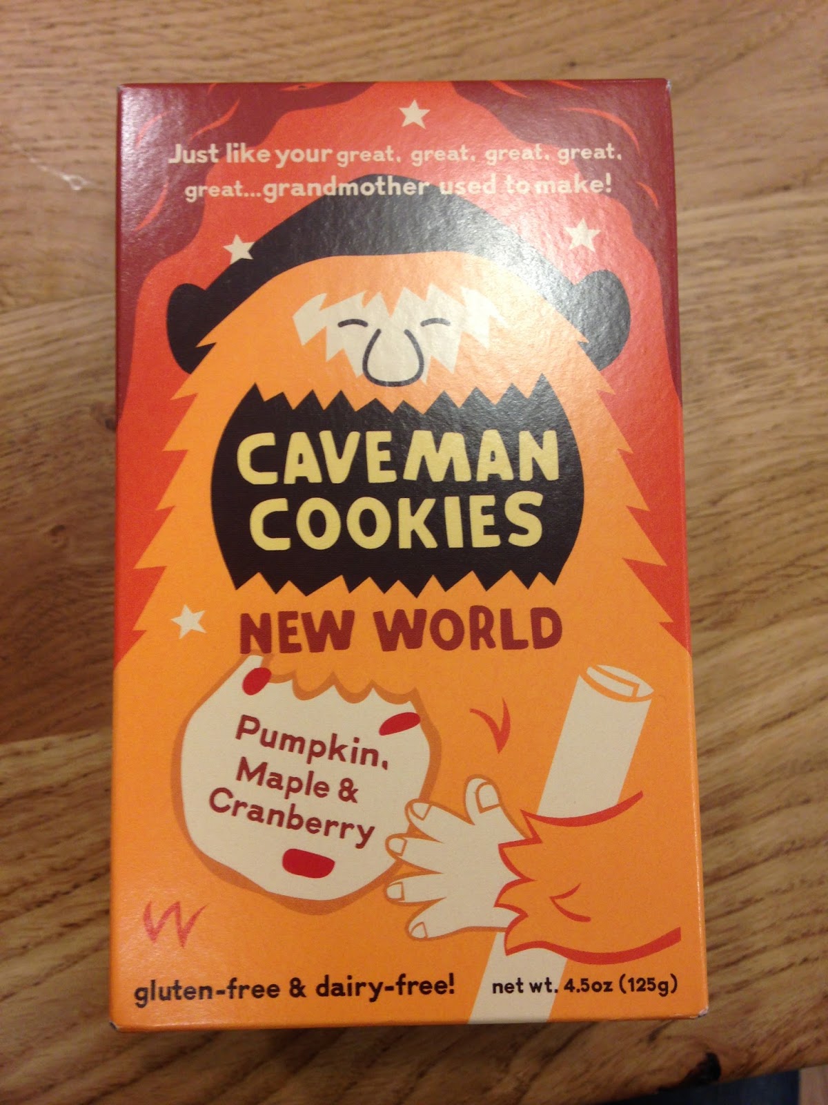 Caveman Cookies New World Pumpkin, Maple & Cranberry