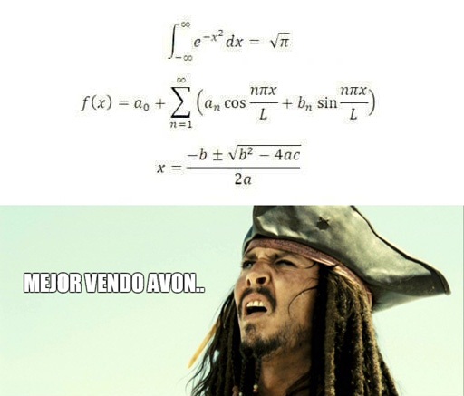 Meme Mejor Vendo Avon (Matemática) ~ Memes y Chistes