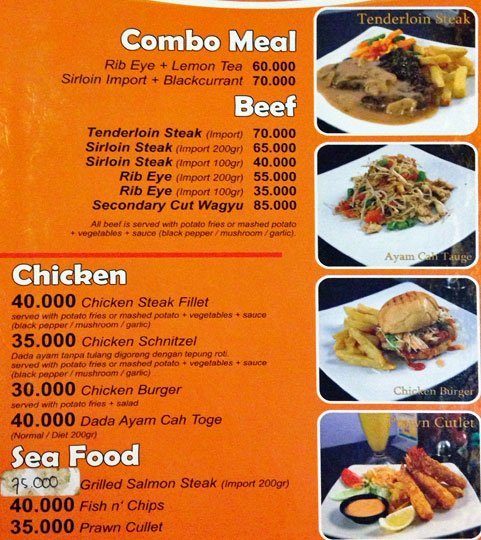 Harga Menu Joni Steak Kalimalang Terbaru 2017