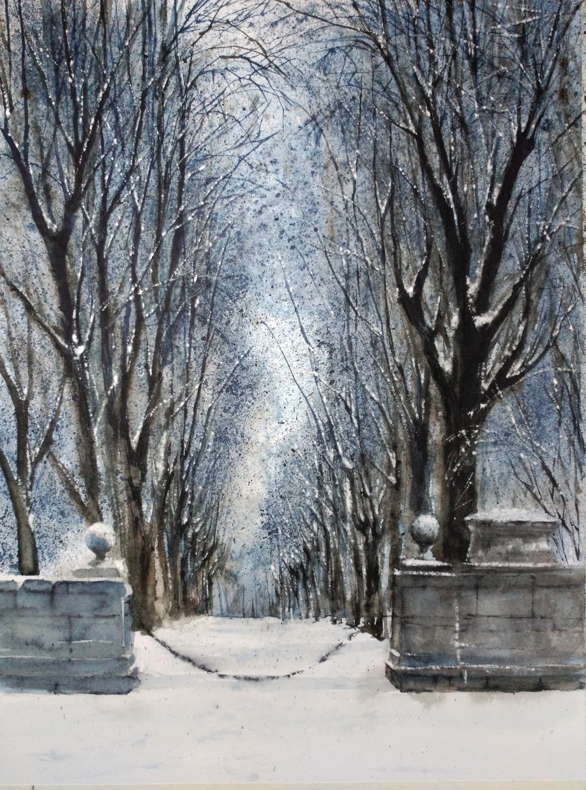 ACUARELAS Y RETRATOS Cuca Arsuaga: El Escorial