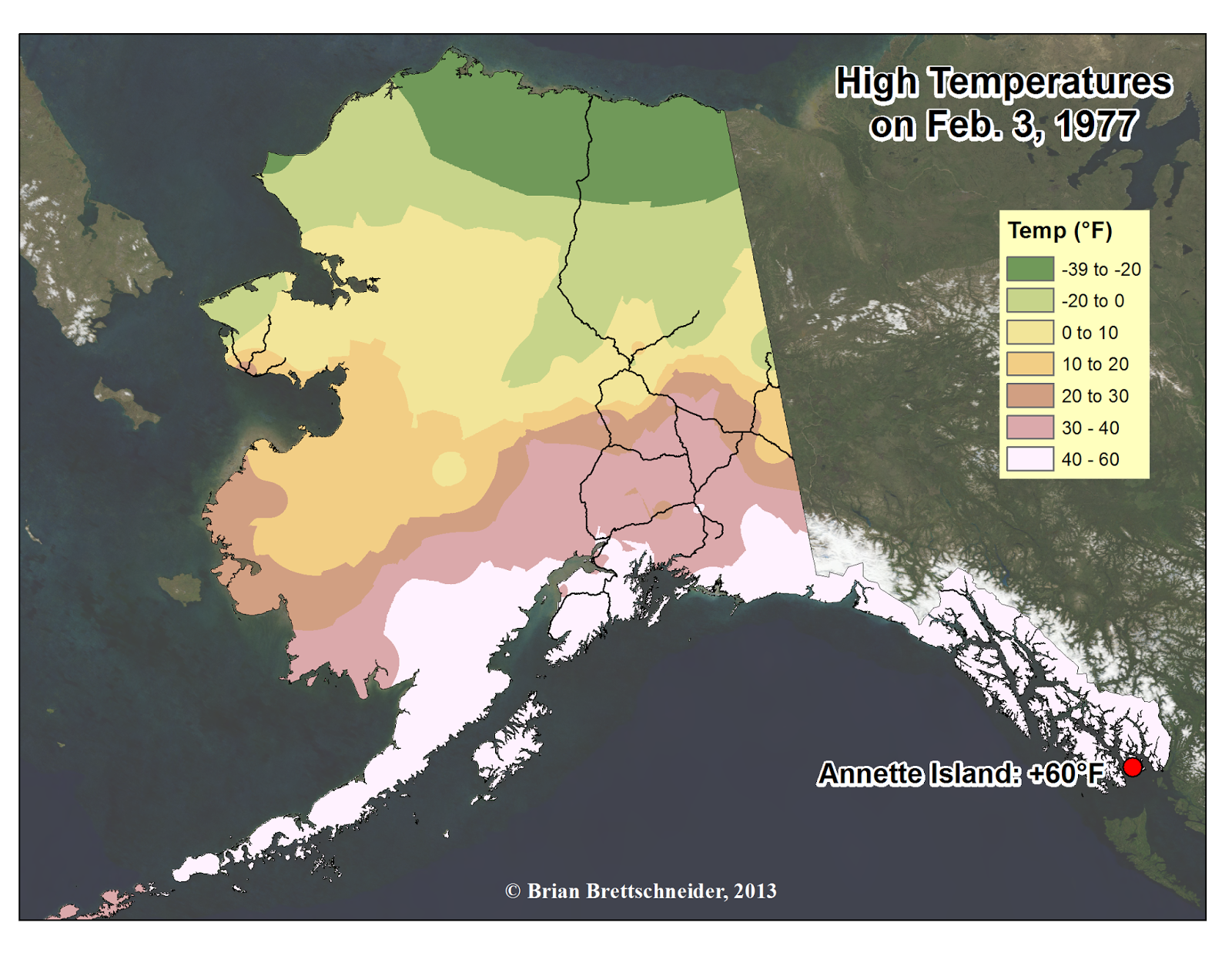 Deep Cold: Alaska Weather & Climate: Maximum Statewide Temperature Range