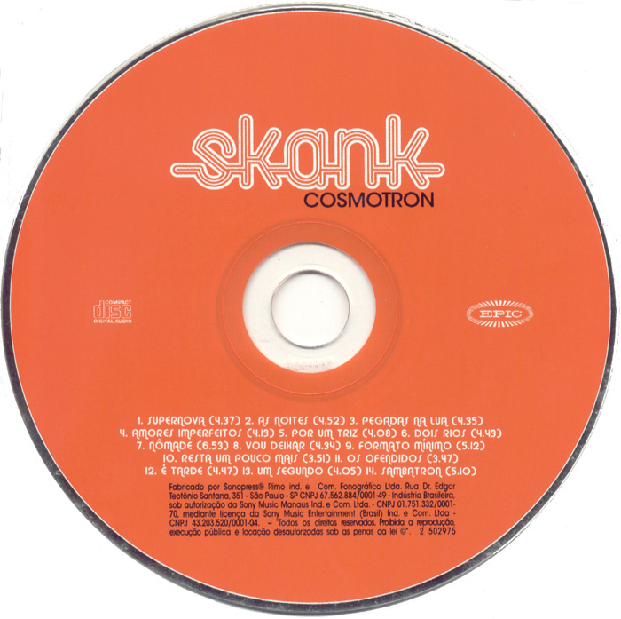 Encarte: Skank - Cosmotron - Encartes Pop