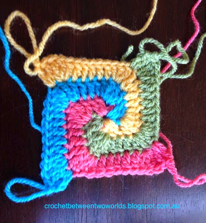 Tina's handicraft : SOLID GRANNY SPIRAL SQUARE free pattern & photo ...