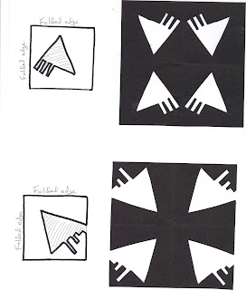 Textile Journaling: Chapter 4: Cut + Fold Design Shapes in Black Paper