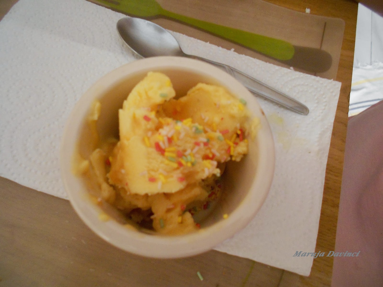 Helado de flan sin azúcar