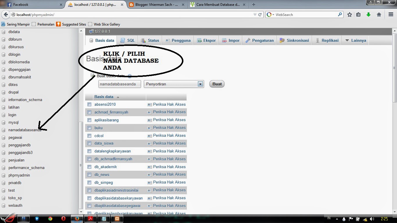 TUTORIAL CARA MEMBUAT TABLE DENGAN PHPMYADMIN « .Programmer Mania