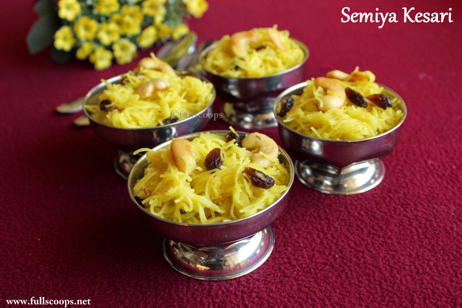 Semiya Kesari | Vermicelli Kesari ~ Full Scoops - A food blog with easy ...