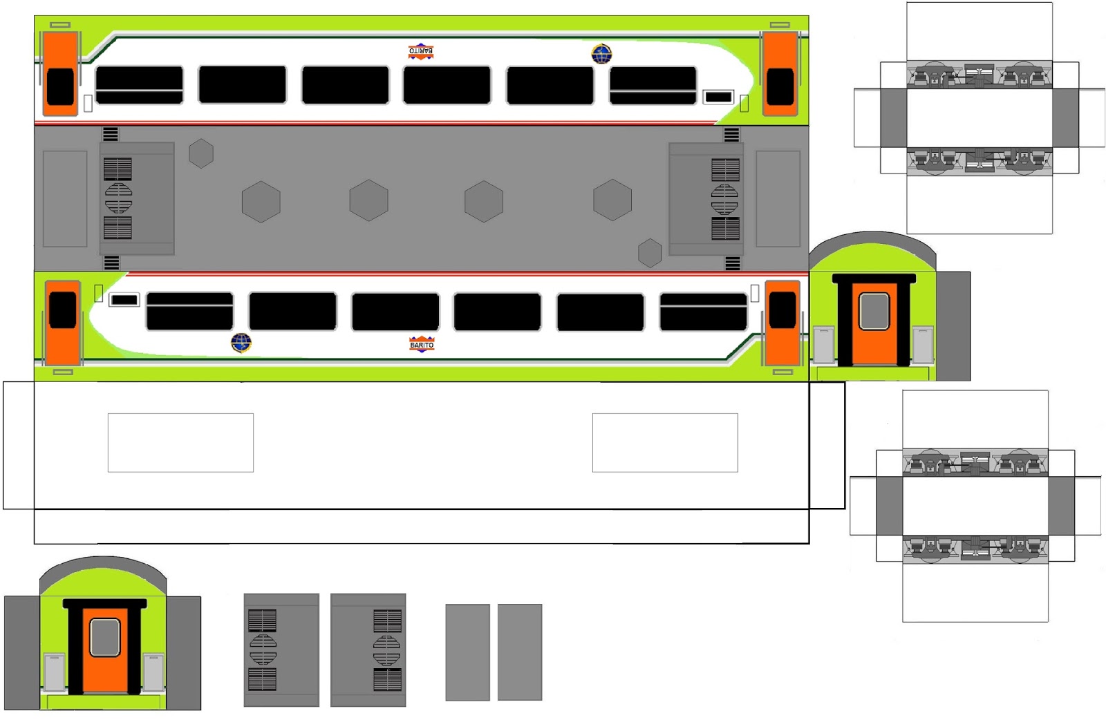 Papercraft Kereta Api.: POLA LOKOMOTIF PT INKA CC 300