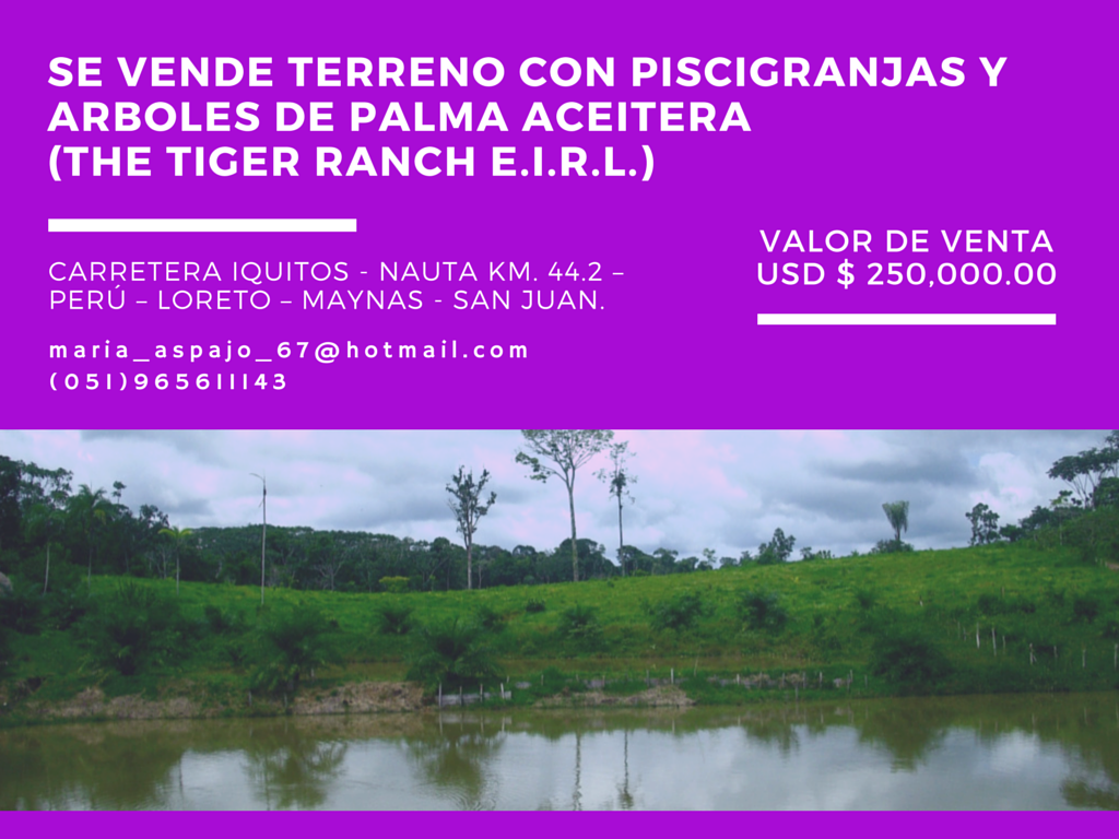 THE TIGER RANCH E.I.R.L.