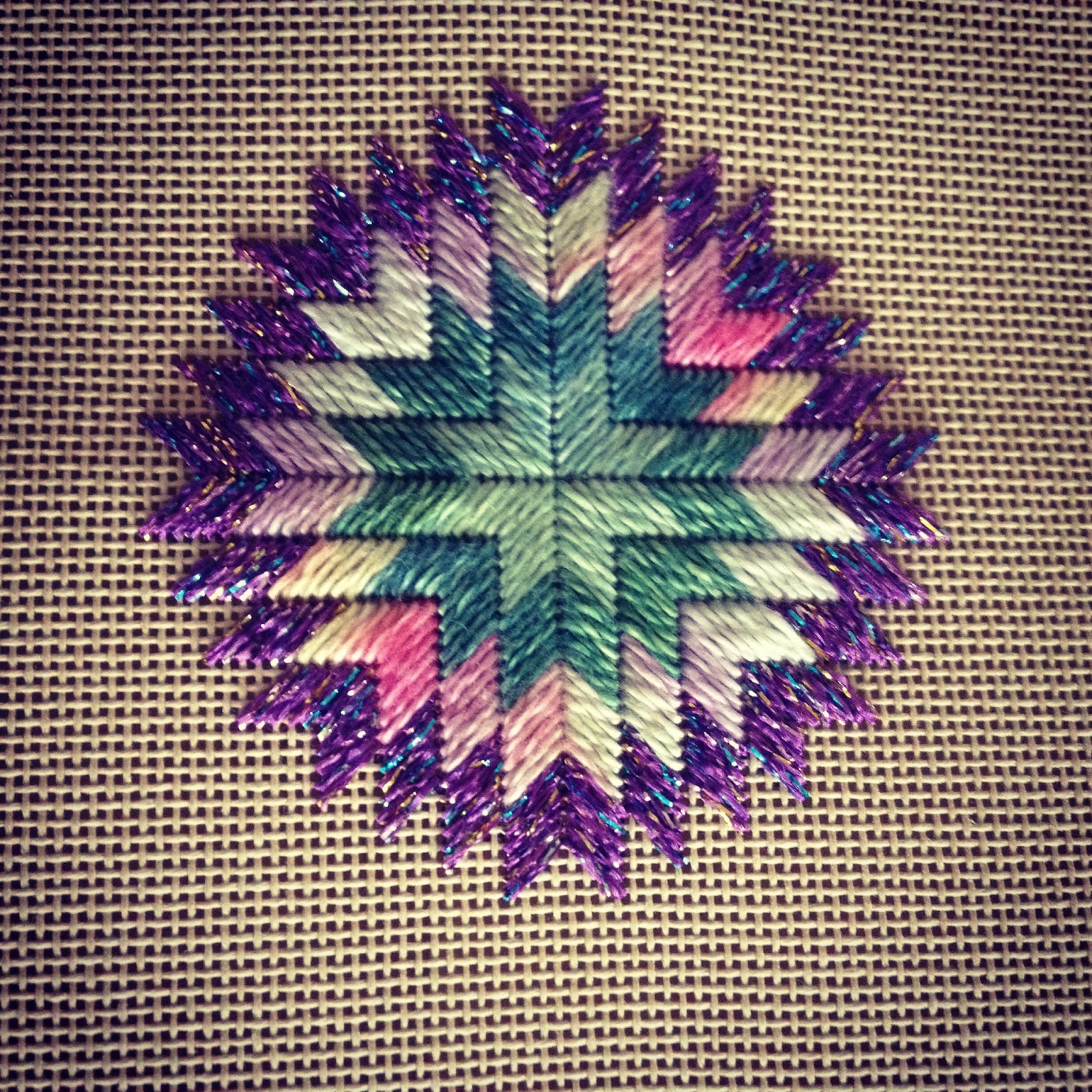 Obsessive Cross Stitcher: Floral Star - From Nancy's Needles - Counted ...