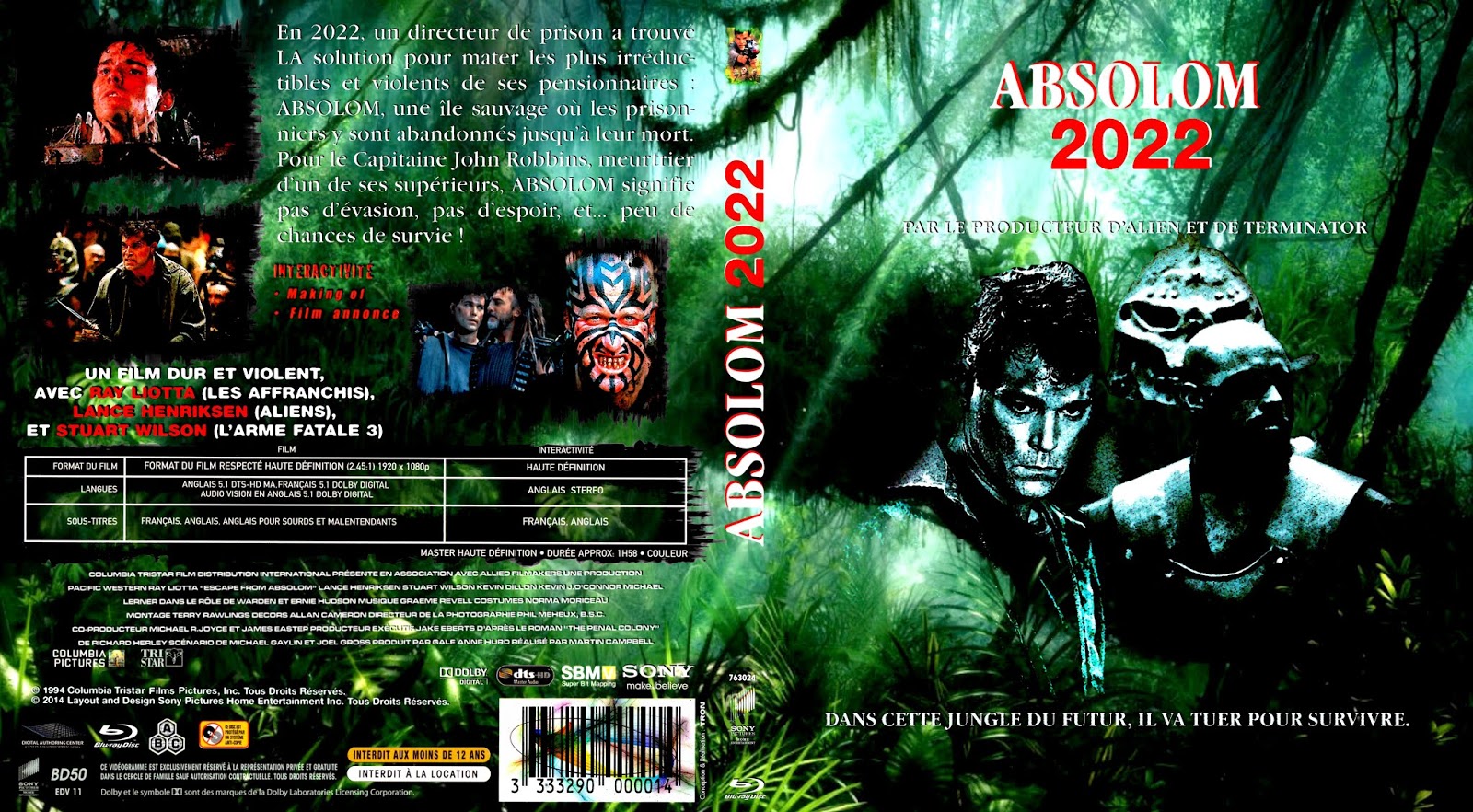 BLU-RAY JAQUETTES BLU-RAY: Absolom 2022