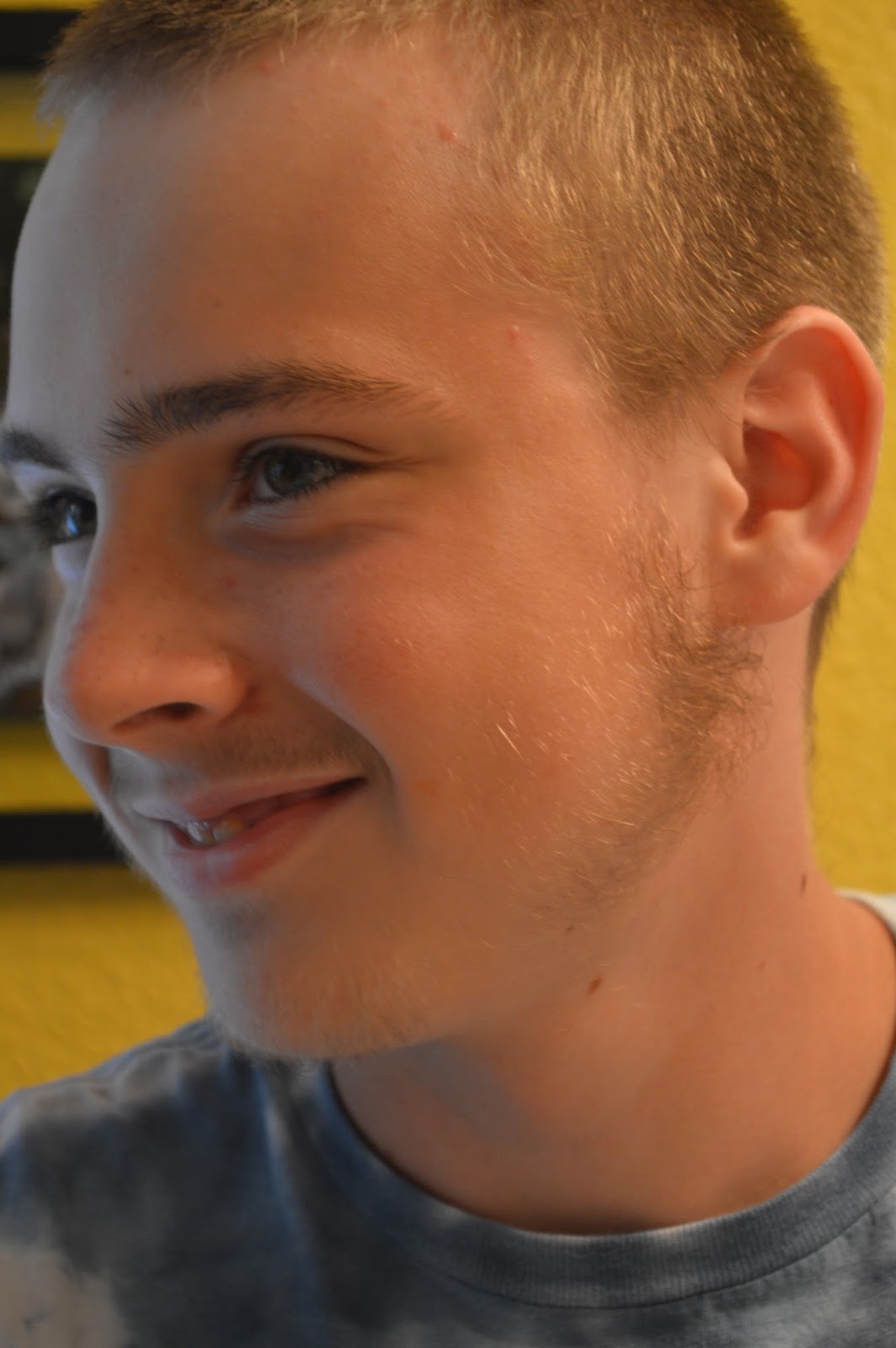 Courageous Joy: THE FIRST SHAVE