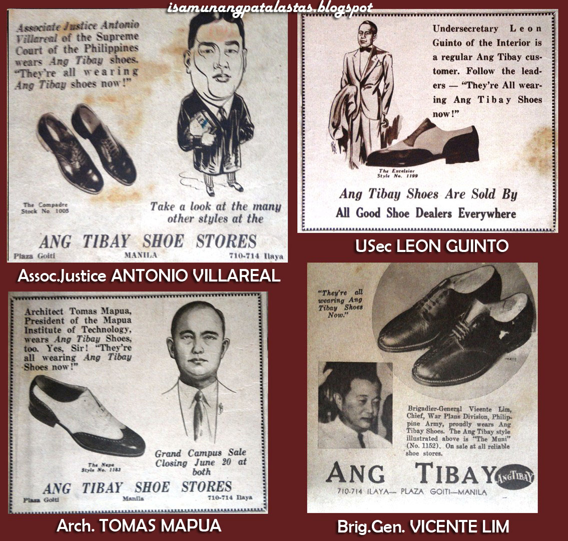 ISA MUNANG PATALASTAS: 72. ANG TIBAY’S ELITE “CELEBRITY ENDORSERS” OF ...