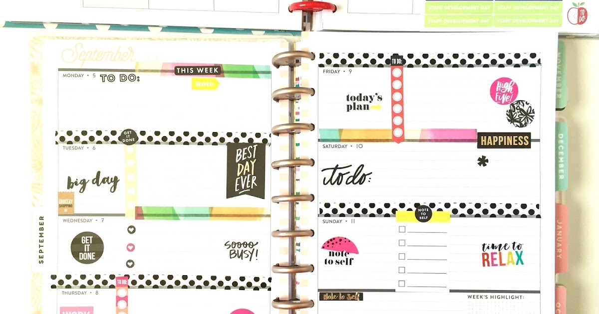 Plan Create Repeat: WEEKLY PLANNER LAYOUT INSPIRATION: HORIZONTAL HAPPY ...