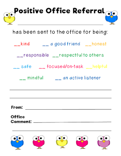 There's No Crying In Teaching: Positive Office Referrals