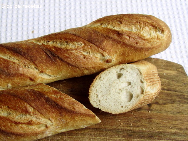 Bloc de recetas: Barras de pan blanco