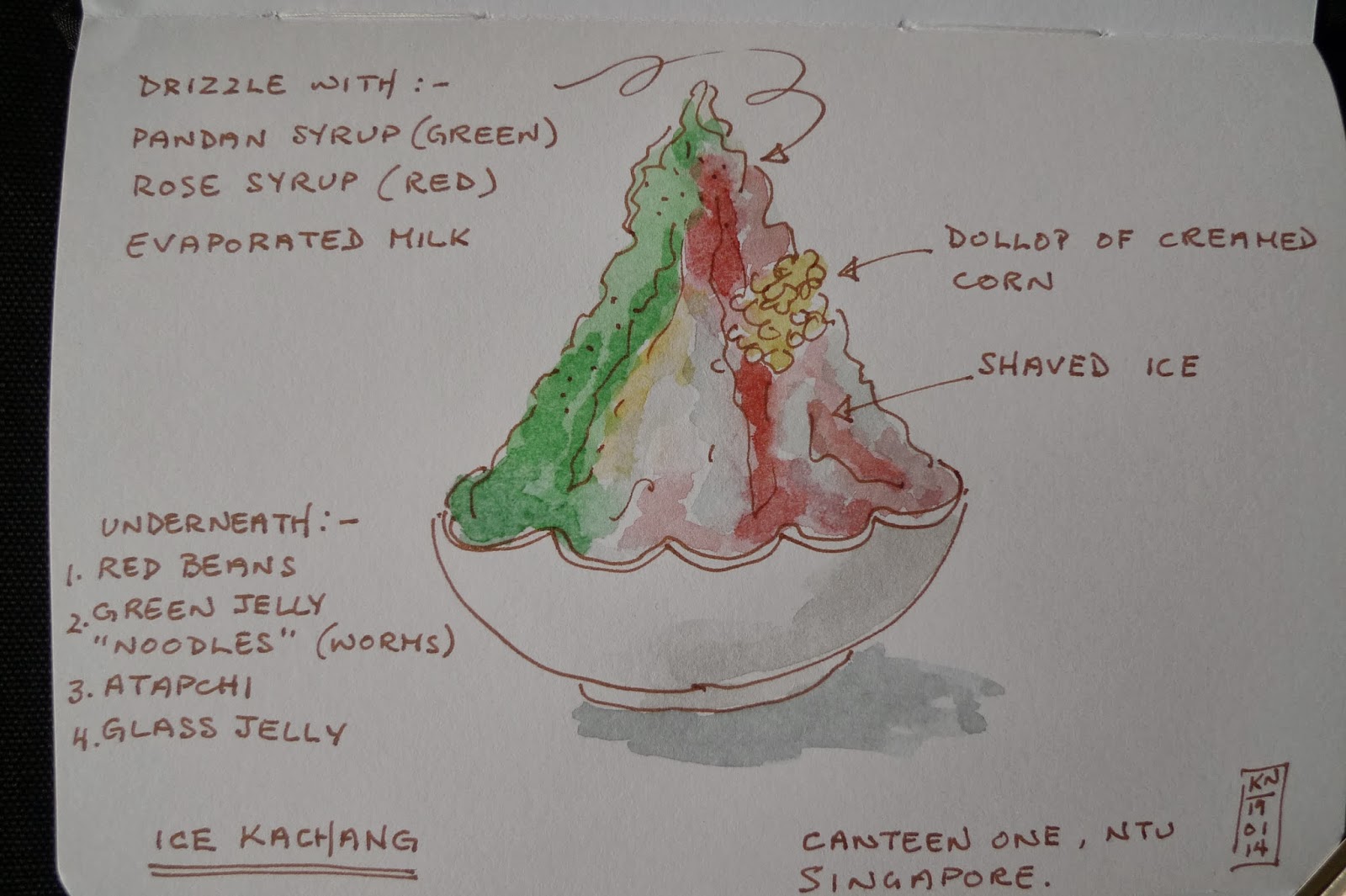 Now is my Story (in Sketches): Chendol and Ice Kachang