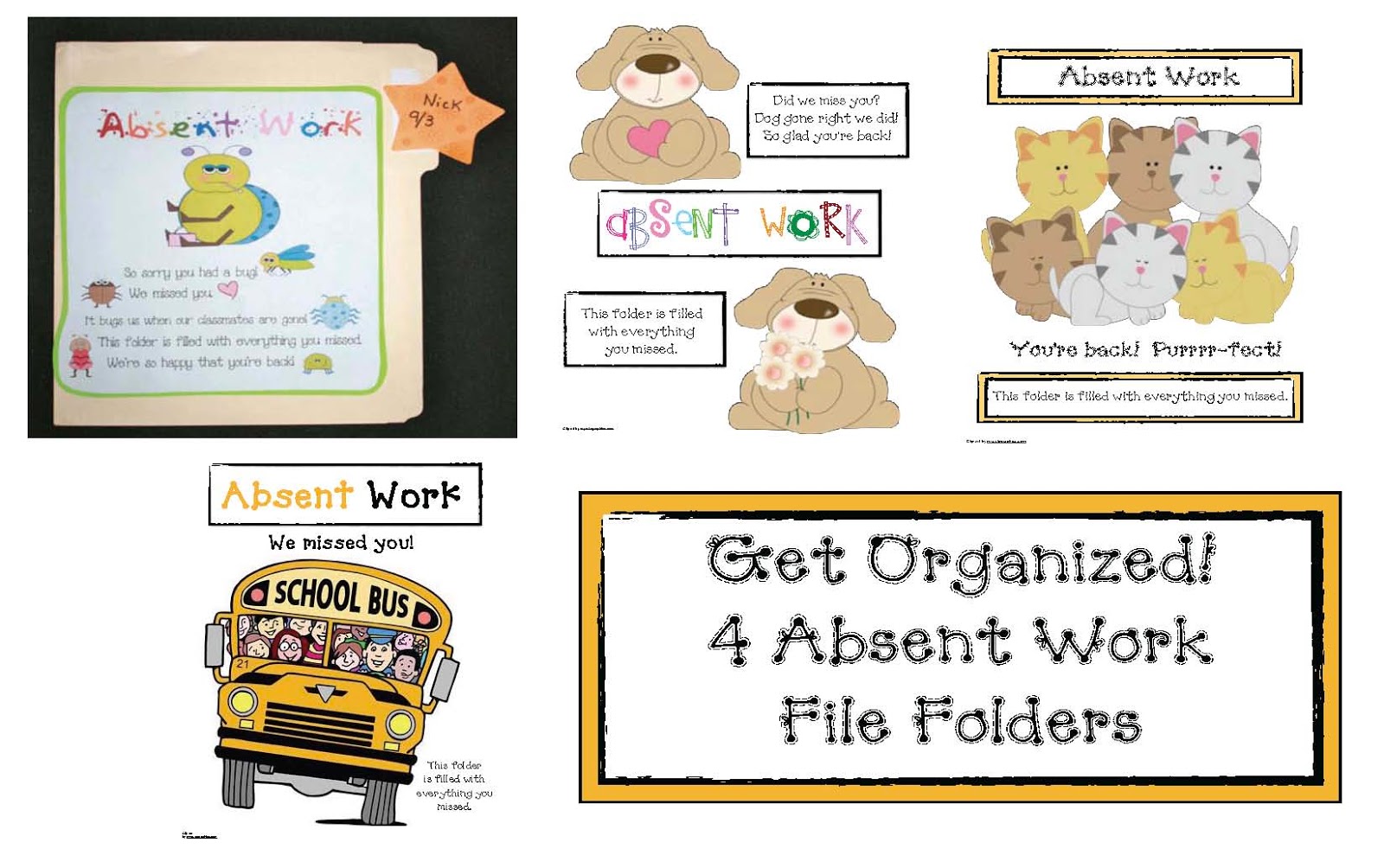Classroom Management Tip Absent Folders - Classroom Freebies