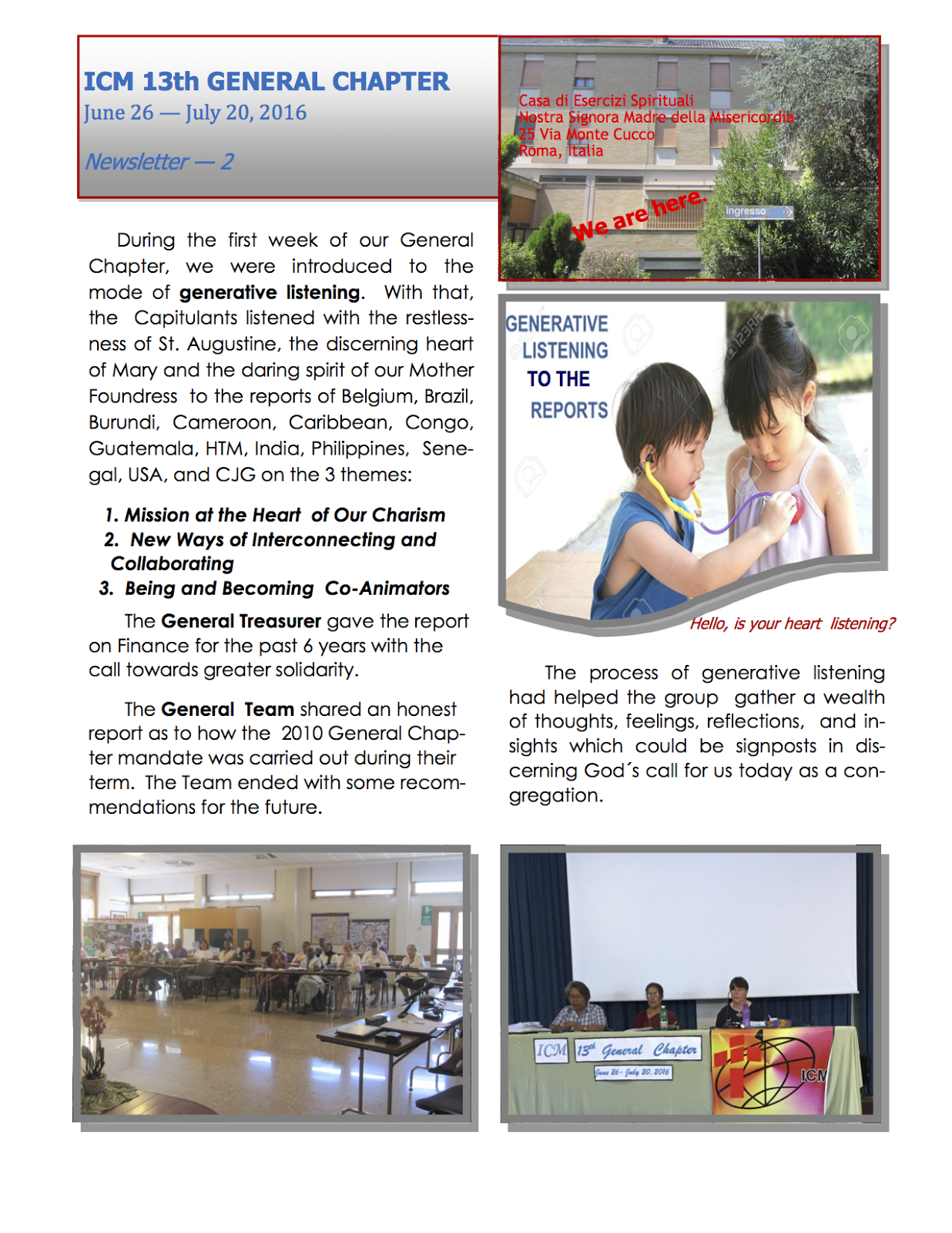 13th ICM General Chapter