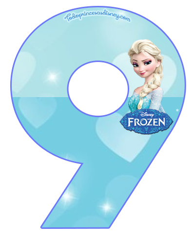 Frozen Elsa Alphabet with Hearts. Abecedario de Elsa de Frozen con ...