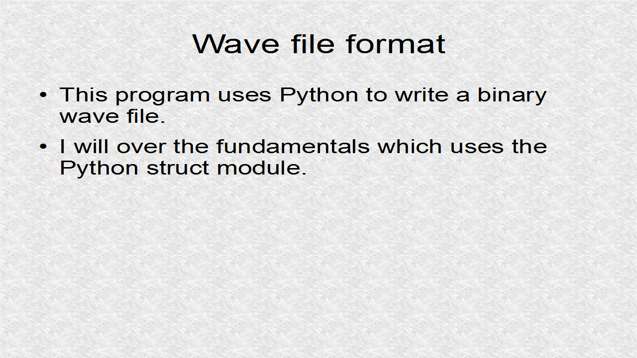 Audio Programming In Python: 2. Creating Audio with PySynth