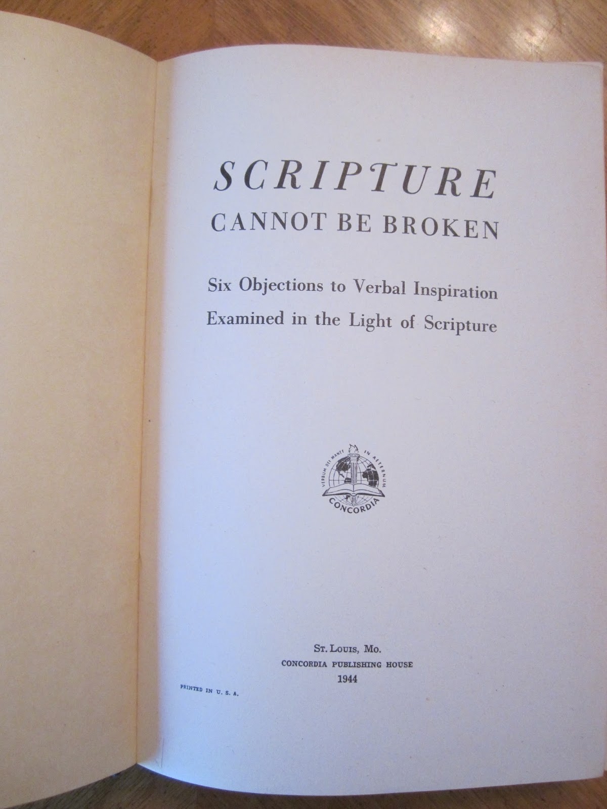 Lutheran Treasures of the Old Missouri Synod: Scripture Cannot Be ...