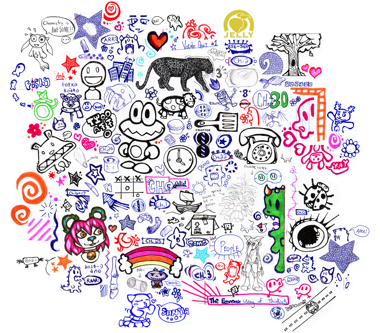 Artes visuales 2do año: EJEMPLOS DE DOODLES