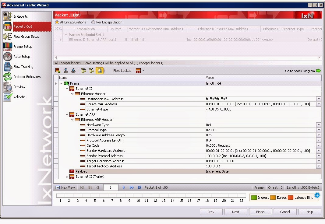 How to IxNetwork: IxNetwork Traffic: How to create ARP storm