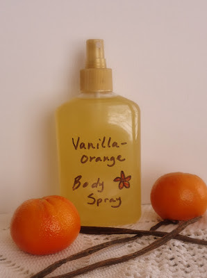 Homemade Orange-Vanilla Body Spray