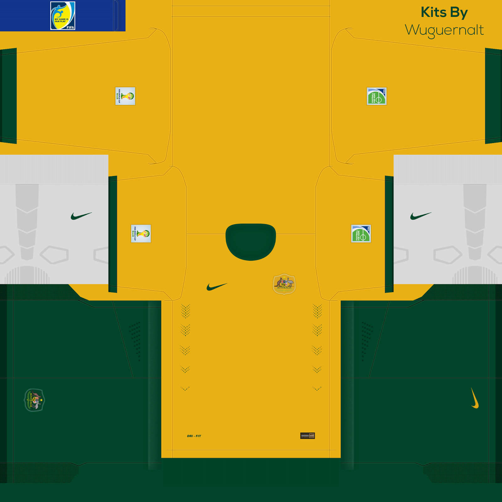 PES 2015 - EDIT: PES 2016 - Austrália - uniforme PS4