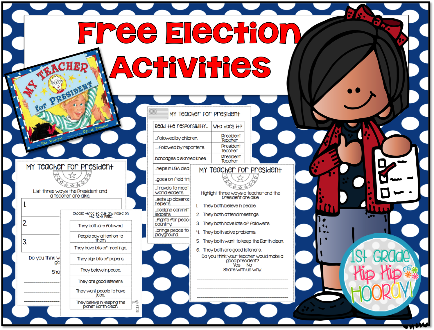 1st Grade Hip Hip Hooray!: Election Freebies!