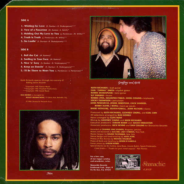 Rasta Reggae Music: Max Romeo - Holding Out My Love To You