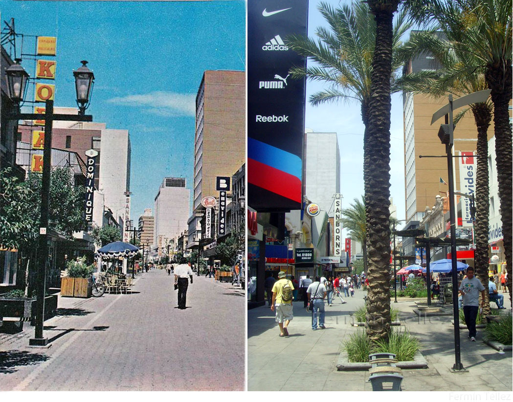 Monterrey, México: Calle Morelos ayer y hoy