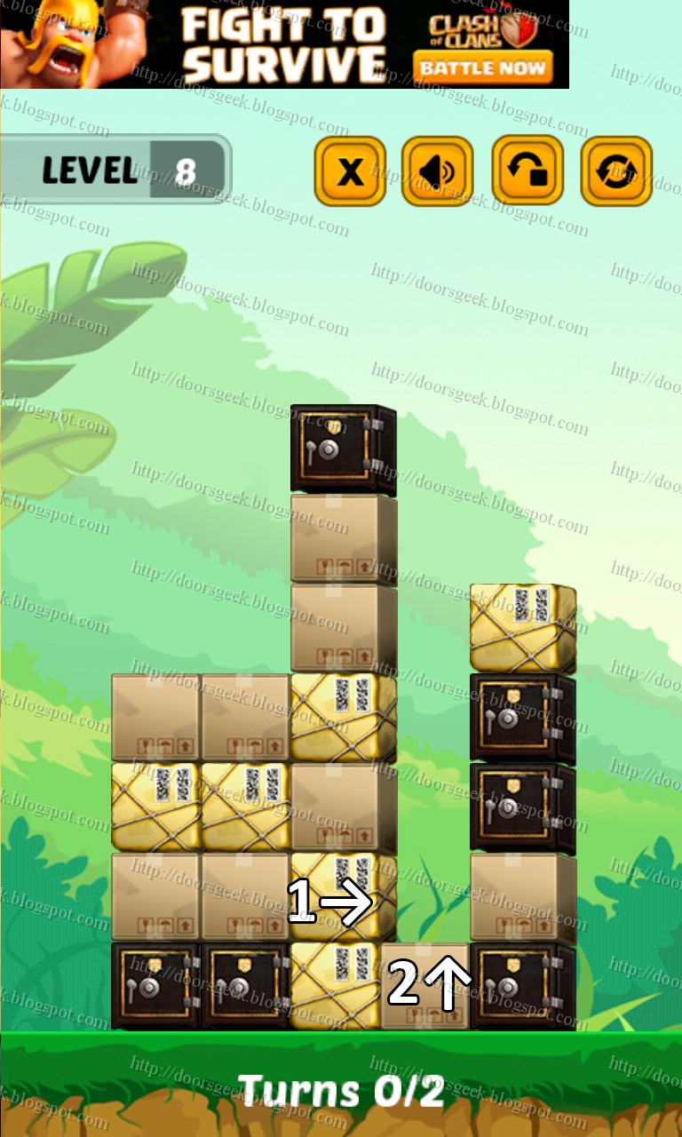 Swap The Box [Jungle] Level 8 Solution ~ Doors Geek