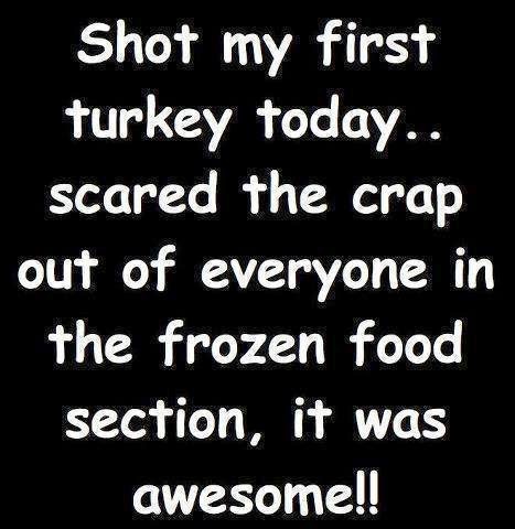 Shot my first turkey today.. scared the crap out of everyone in the ...
