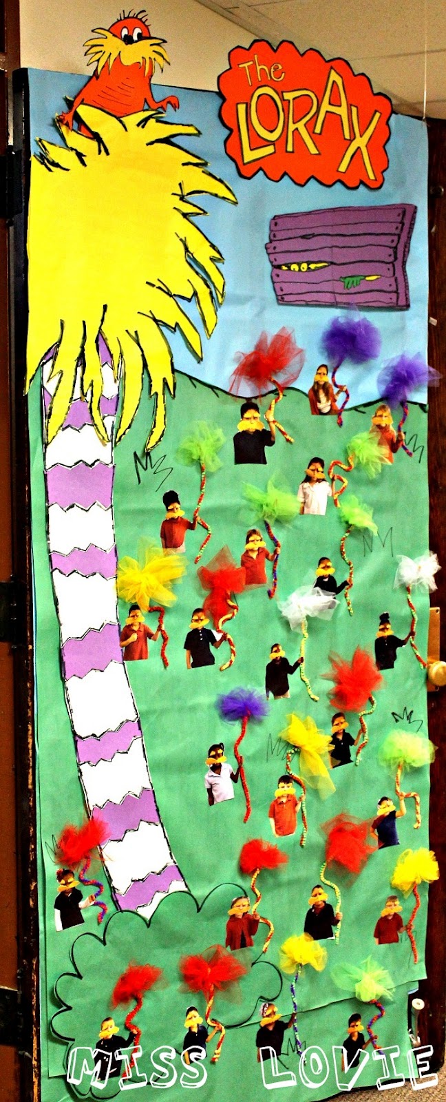 Miss Lovie: Truffula Tree Kids Craft Tutorial and The Lorax Door Reveal!