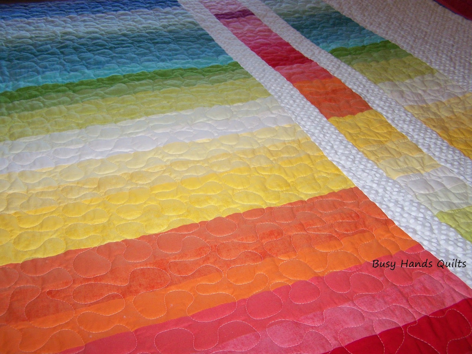 Busy Hands Quilts: Custom Twin-Size Rainbow Strip-N-Flip {Finished!}