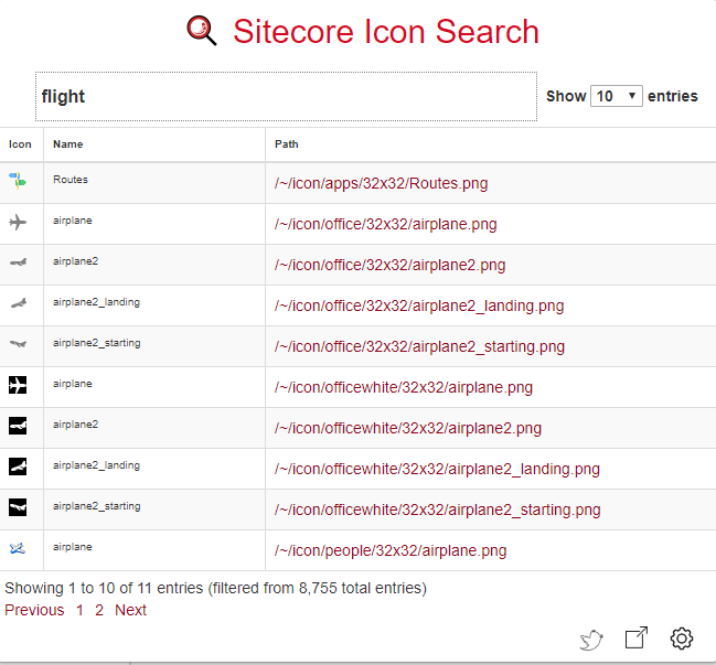 Sitecore Icon Search v2.0 and Firefox Support ~ Sitecore Gabe