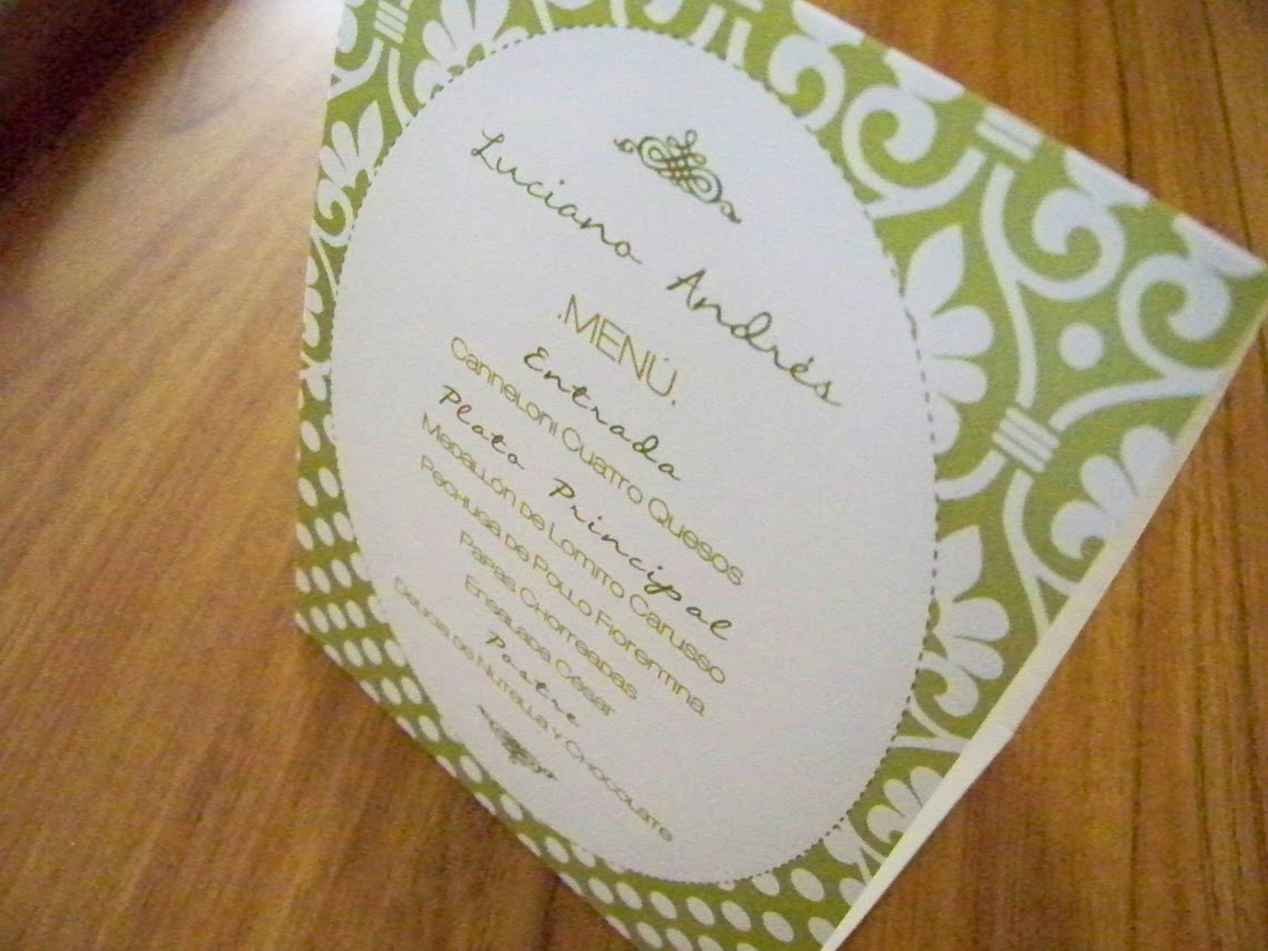 moimoi diseño: Hablador (menú) para Bautizo